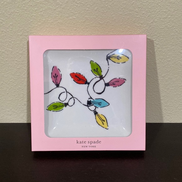 kate spade | Holiday | New Kate Spade Tangled Lights Square Ceramic ...